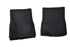 knit cuffs for jacket,seamless rib cuffs 1pair for sleeve extending or replacement (black)