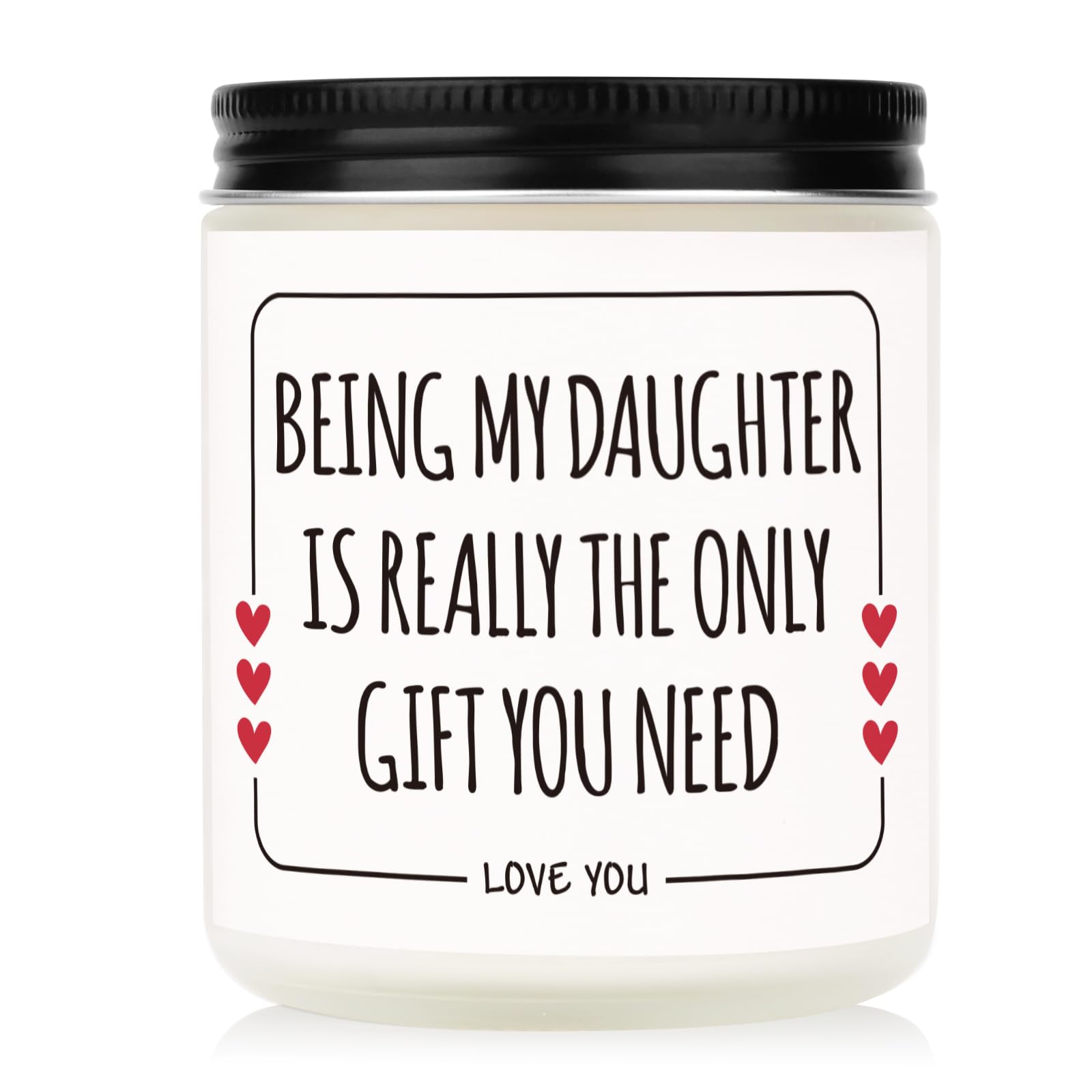 Petalsun Daughter Gifts - Handmade Lavender Natural Soy Wax Candle, Gifts for Daughter from Mom, Dad, Daughter Birthday Gift