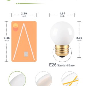 LUMILECT Frosted E26 LED Ceiling Fan Bulbs, Dimmable, A15 LED Small Globe Bulb 25W Equivalent, Soft Warm 2700K, Milky Glass, 2 Watt E26 Standard Base Appliance Light Bulb, 6 Pack