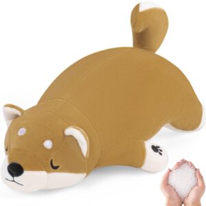 22'' shiba inu plush corgi dog stuffed animal, cute shiba inu plushie stuffed animals shiba inu plush, dog plush pillow hugging pillow cushion soft shiba plush toy big stuffed animals