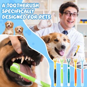 Vesici 20 Pcs 7 Inch Dog Toothbrush 3 Sided Dog Tooth Brush Cat Toothbrush Pet Teeth Cleaning Brush Dental Care Suitable for Most Pets Puppy Kitten Different Teeth and Mouth Shapes Cleaning