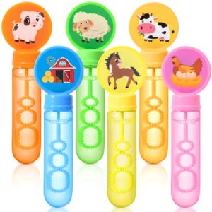 winrayk 24pcs farm animal bubble wand bubbles party favors for kids mini bubbles in bulk birthday gift toy classroom prize valentine bath wedding bubbles goodie bag stuffers farm party favors supplies