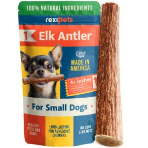 100% natural - antlers for dogs - naturally shed in usa - grade a long lasting chew for aggressive chewers - elk antlers dog antler chews - real, healthy treats & toys - no odor & no mess - small