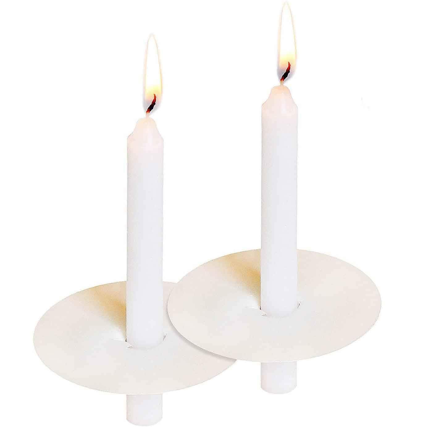 Taper Candles Set of 20, Church Candles with Drip Protectors for Vigils, Prayers, Blessing, Religious, Devotional Candlelight Service