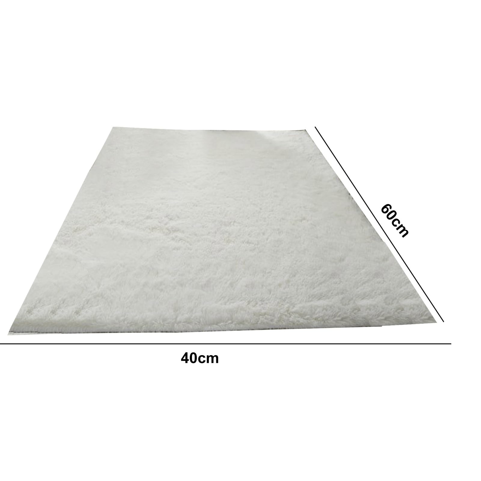 NEREIDS NET Safe Comfortable Nursery Rugs Soft Plush Carpet Non-Slip Polyester Material Kids Girls Rectangular Rug for Living Room Bedroom Fluffy White