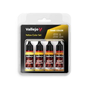 vallejo - yellow color set | contains 4 bottles x 18 ml (0.60 fl.oz.)