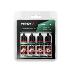 vallejo - cold green color set | contains 4 bottles x 18 ml (0.60 fl.oz.)