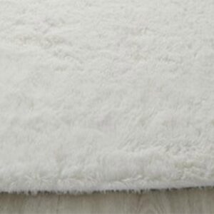 NEREIDS NET Safe Comfortable Nursery Rugs Soft Plush Carpet Non-Slip Polyester Material Kids Girls Rectangular Rug for Living Room Bedroom Fluffy White