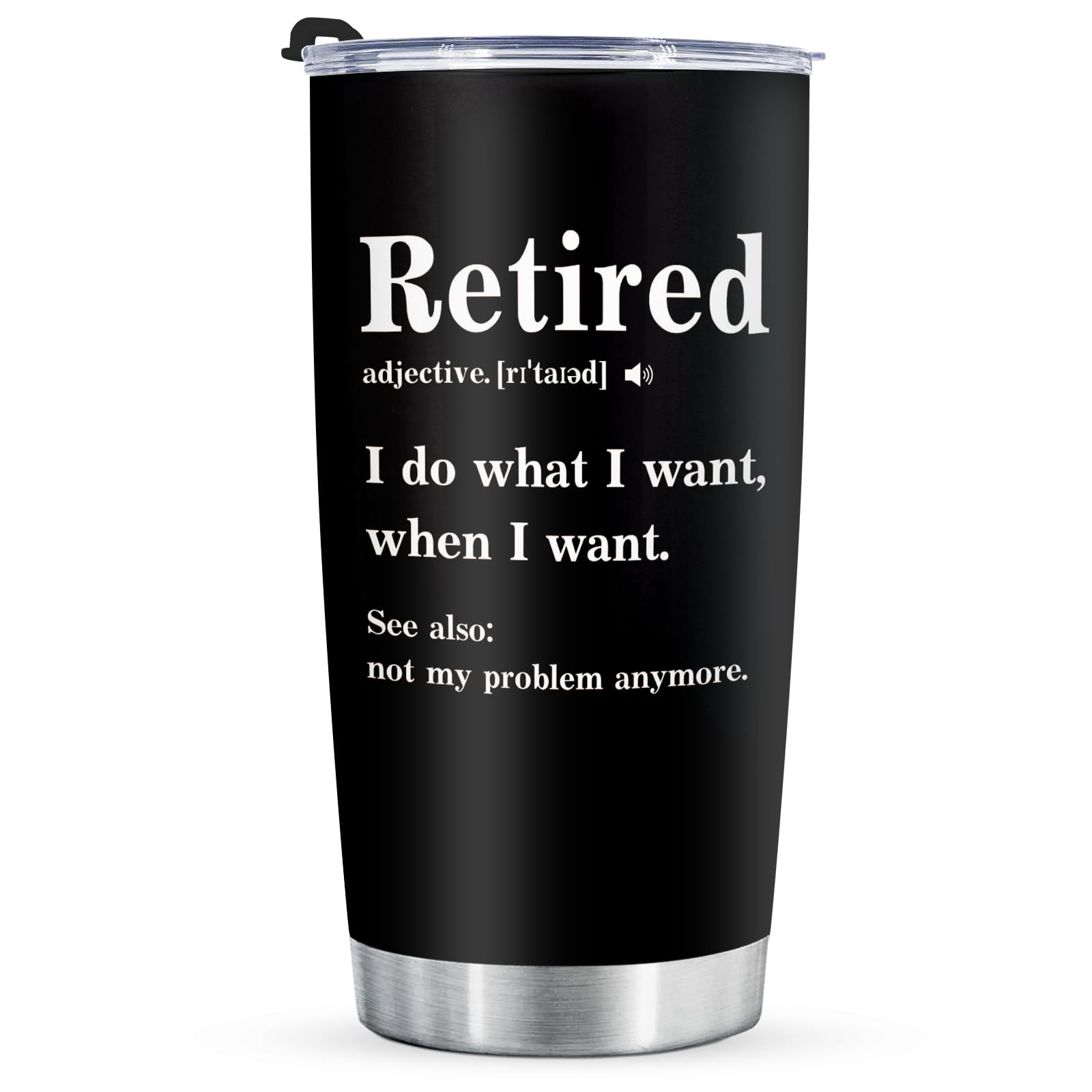 Shqiueos Funny Retirement Gifts for Women Men 20 Oz Retired Tumbler, Happy Retirement Gifts, Best Retirement Gift Idea, Farewell Gifts for Coworkers, Friends, Boss, Teacher Stainless Steel Cup