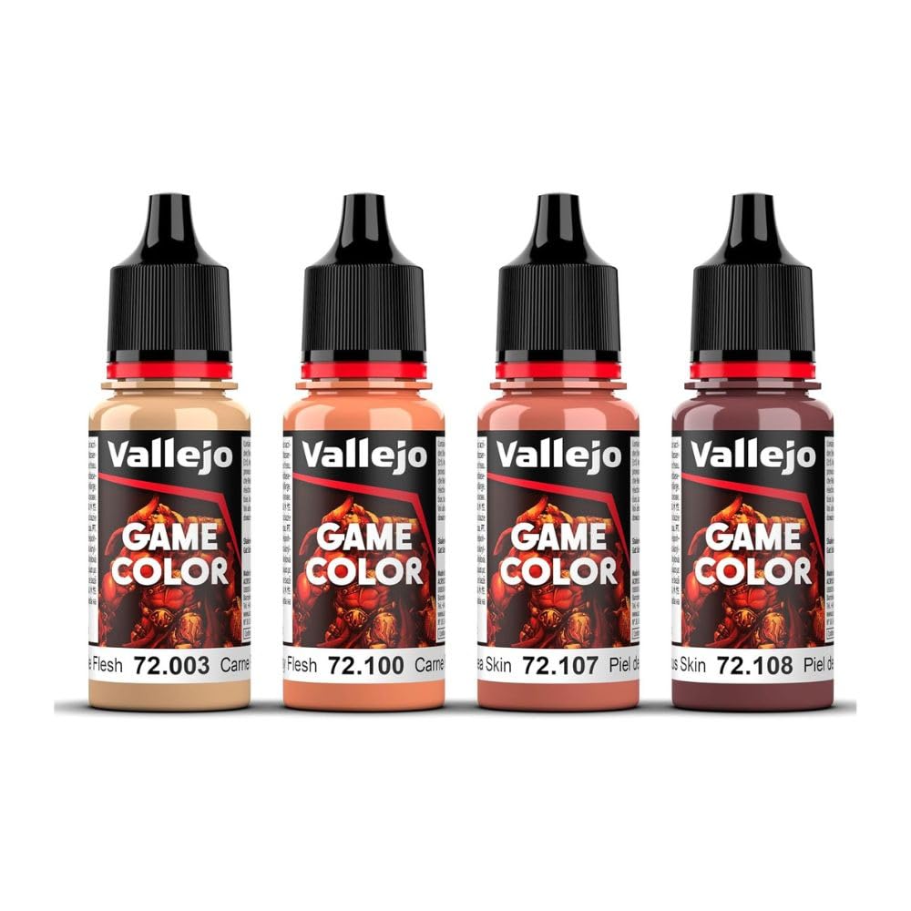 Vallejo - Pale Skin Color Set | Contains 4 bottles x 18 ml (0.60 fl.oz.)