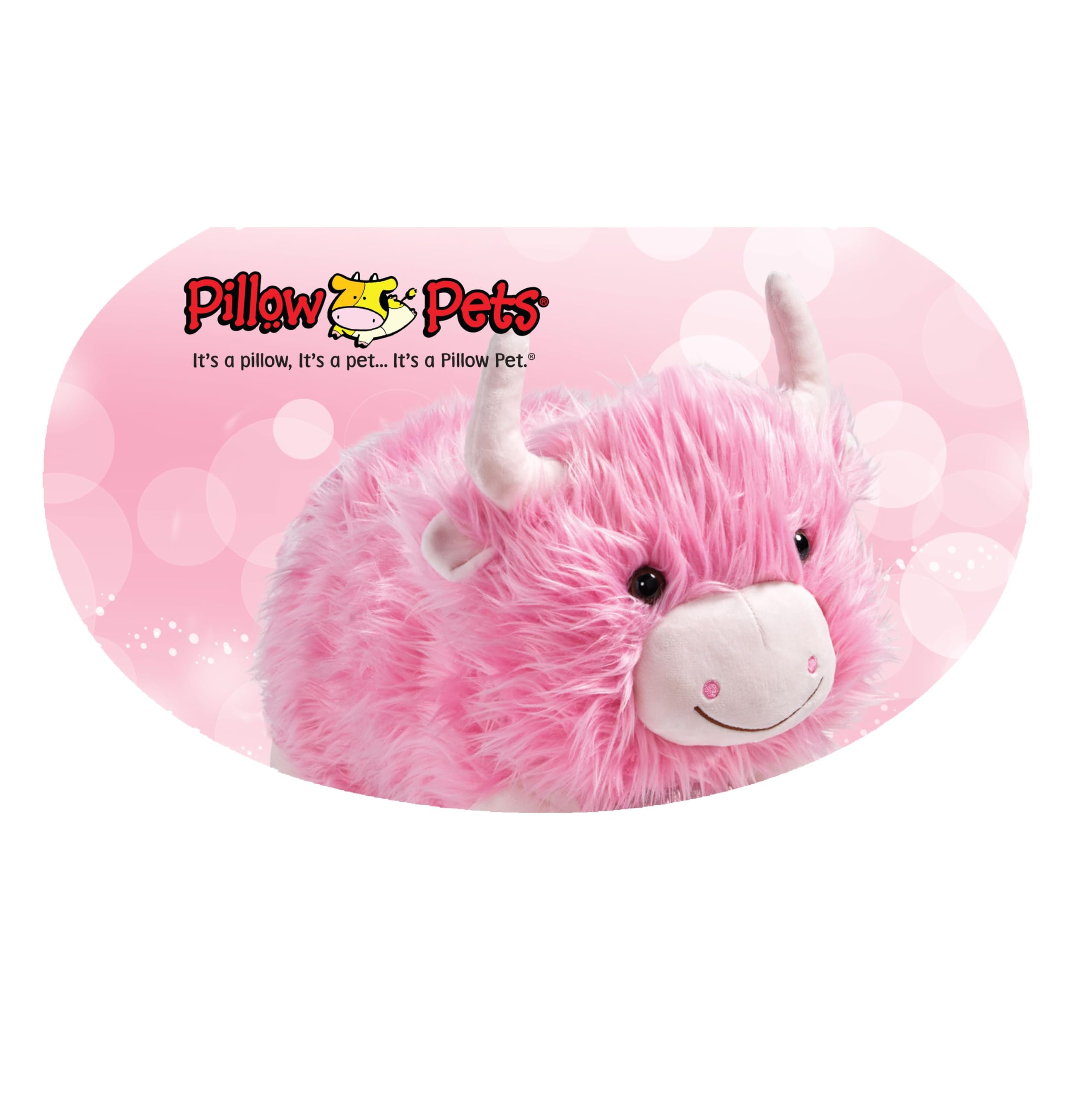 Pillow Pets Barb The Pink Highland Cow