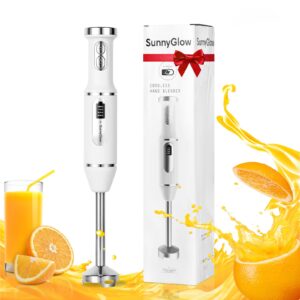 sunnyglow cordless hand blender: rechargeable cordless immersion blender handheld, powerful detachable easy control grip stick mixer milkshakes | smoothies | soup| puree | baby food