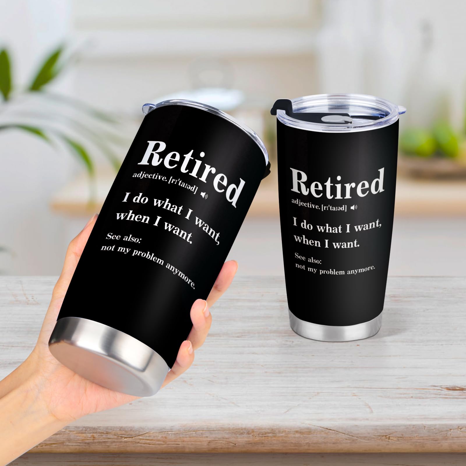 Shqiueos Funny Retirement Gifts for Women Men 20 Oz Retired Tumbler, Happy Retirement Gifts, Best Retirement Gift Idea, Farewell Gifts for Coworkers, Friends, Boss, Teacher Stainless Steel Cup