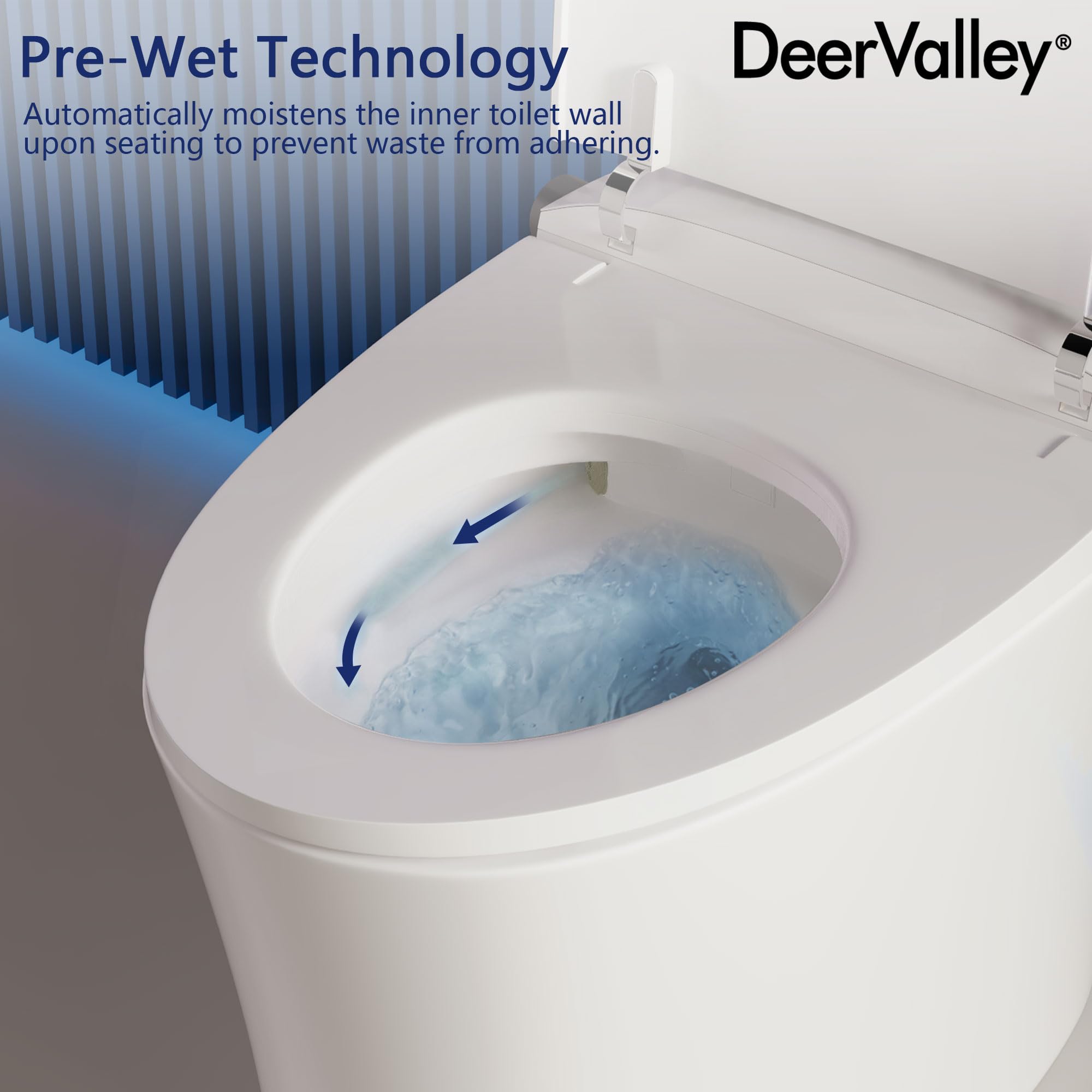 Smart Toilet, DeerValley Tankless Toilet with Bidet Built in Chair Height One Piece Smart Bidet Toilet 1.28GPF Auto Flush,Foot Kick,Blackout Flush,Remote Control Modern Toilets for Bathrooms DV-1S0019