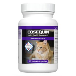 nutramax cosequin senior joint health supplement for cats, 60 sprinkle capsules