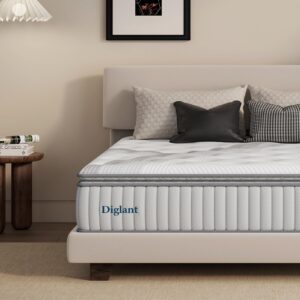 twinxl mattresses, diglant 12 inch breathable fabric hybrid mattress, twinxl size gel memory foam mattresses with pocketed innerspring for pressure relief, twinxl medium feel mattress bed in box