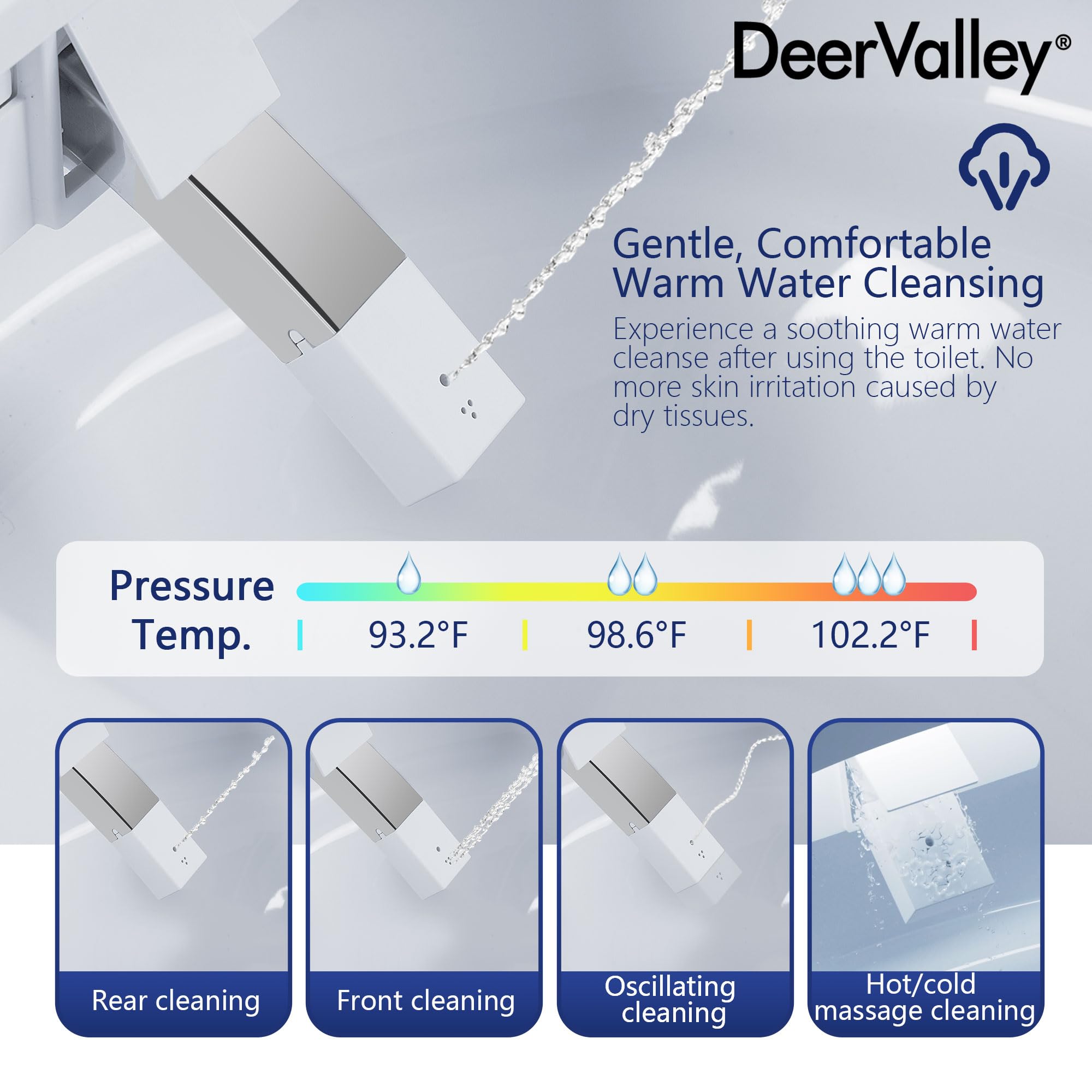 Smart Toilet, DeerValley Tankless Toilet with Bidet Built in Chair Height One Piece Smart Bidet Toilet 1.28GPF Auto Flush,Foot Kick,Blackout Flush,Remote Control Modern Toilets for Bathrooms DV-1S0019