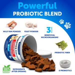 Probiotics for Dogs - Support Gut Health, Itchy Skin, Allergies, Immunity, Yeast Balance - Dog Probiotics and Digestive Enzymes with Prebiotics - Reduce Diarrhea, Gas - 180 Probiotic Chews for Dogs