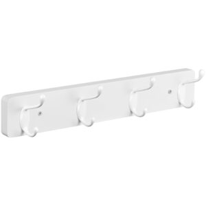 outnili heavy duty coat rack wall mount - white coat hooks wall mounted for sunglasses jackets hats purse dog leashes towels - coat hanger for entryway closet mudroom laundry room bathroom