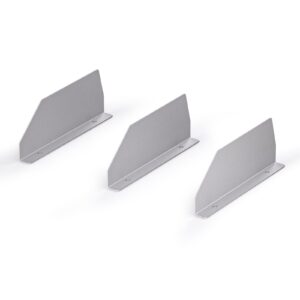 aa products p-sh-divider-top 4.3" heightened version shelf divider shelf accessories designed for top boards of 13" depth van shelving storage, set of 3 - grey