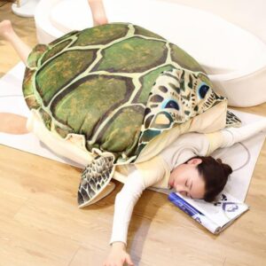 cartbae turtle shell stuffed animal soft and comfortable tortoise plush pillow creative turtle costume plush toy (23.6 in)