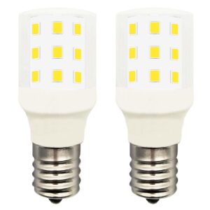 lienngke led bulb kei d28x kel 2816x 2815 freezer light refrigerator 100-265v e17 3.8w 40w halogen equivalent appliance daylight white 6000k pack of 2