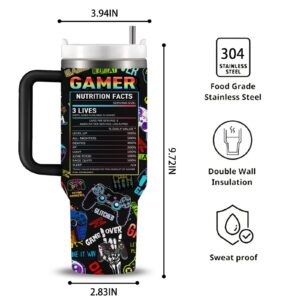 Gaming Gifts for Men Boys, Gamer Gifts for Men, 40oz Gamer Tumbler Cup, Gaming Mugs, Teen Boy Gifts Gaming Stuff, Gaming Gamepad Presents for Son Boyfriend, Birthday Gifts for Men Boys Gaming Cup