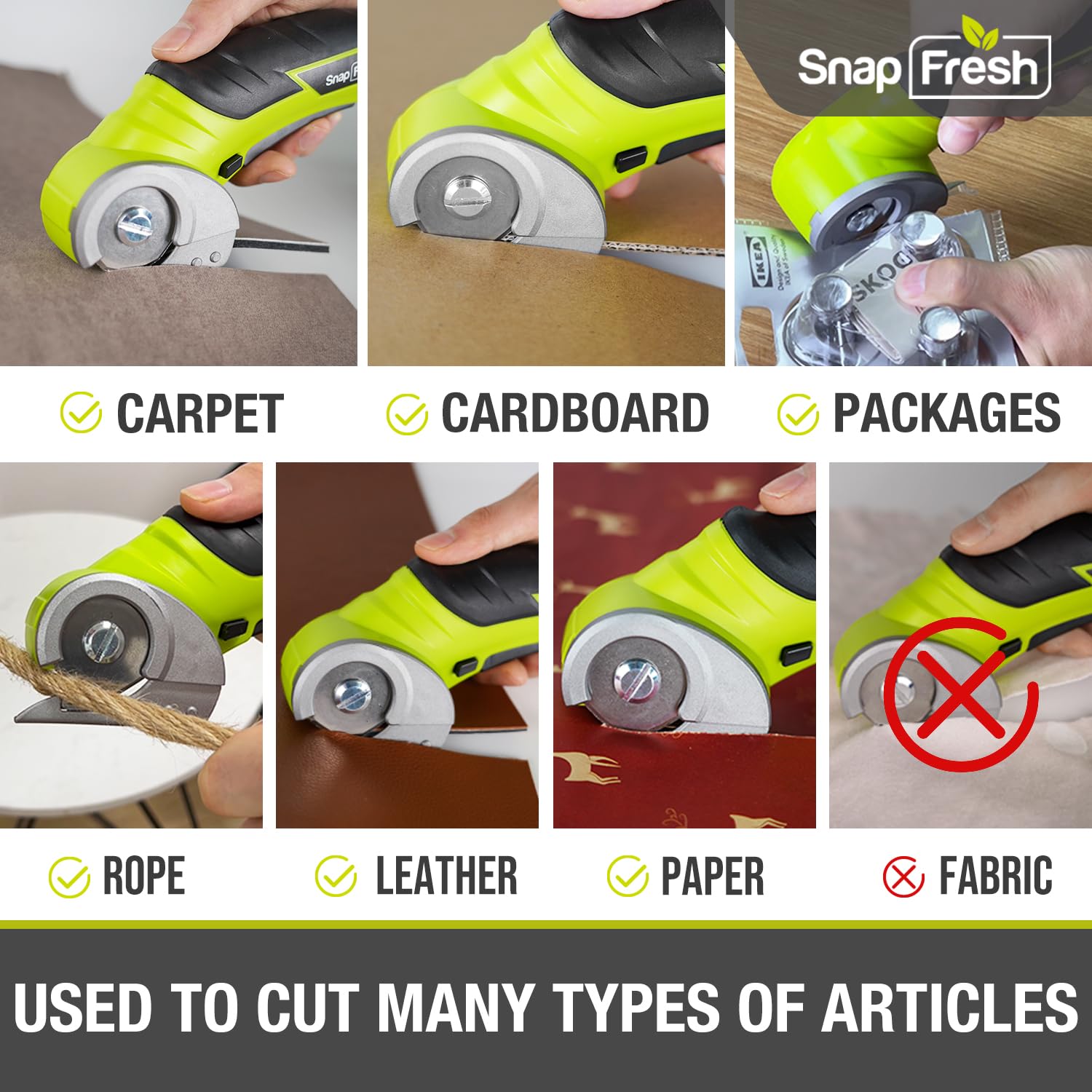 SnapFresh Cordless Electric Scissor Charger - Only Works with SnapFresh 4V Electric Mini Cutter (EC0601)