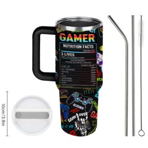 Gaming Gifts for Men Boys, Gamer Gifts for Men, 40oz Gamer Tumbler Cup, Gaming Mugs, Teen Boy Gifts Gaming Stuff, Gaming Gamepad Presents for Son Boyfriend, Birthday Gifts for Men Boys Gaming Cup