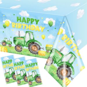 pymurod tractor birthday party supplies 3pcs tractor tablecloths tractor birthday table cloth tractor table cover for kids birthday party baby shower tractor birthday party favors