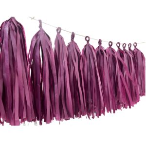 15 pcs burgundy tassel garland wedding party supplies decoration tassel banner for birthday baby shower bridal shower bachelorette decoration