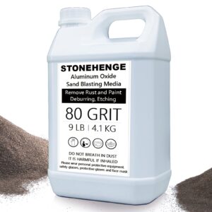 #80 grit aluminum oxide powder for sand blasting - sand blaster for air compressor, metal sandblasting sand - 9lb