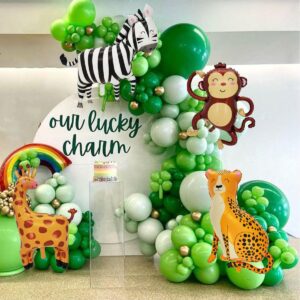 SAMOKA Large Jungle Safari Animal Balloons,8 PCS 34-40 Inch Animal Theme Party Balloons,Baby Shower Jungle Party Supplies