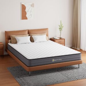 twin mattress, 6 inch twin mattress in a box, superior hybrid mattress with gel memory foam or back & lumbar support, 100 night trial, soft, pressure relief, zoned support spring, medium firm