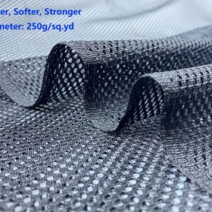 Mesh Fabric Netting Black Fabric Netting Soft Mesh Fabric for Sewing, Crafts，Shopping Bag, Backpack Pocket and Straps and Netting Clothes (Black(19×61INCH))