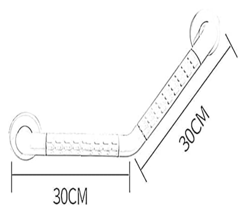 Grab Bar Bathroom Armrest Safety,Handrails,Shower Curved Support,Stainless Steel Bathtub Anti-Slip Handstairs Kitchen Auxiliary Straight Elderly Disab (Color : Natural, Size : 30Cm)