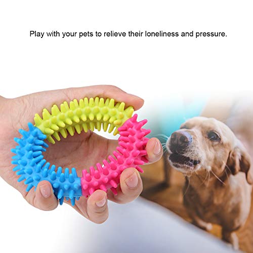 JOROBURO Puppy Teething Chew Toys, Cute Ring Shape Teeth Cleaning Toys, Outdoor Interactive Durable Small Pet Dog Toys Set for Aggressive Chewers Dental Teething Cleaning