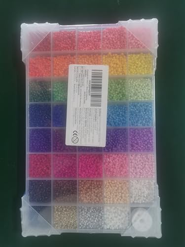 Funtopia 39 Colors 3mm Seed Beads, 9600pcs Small Beads for Jewelry Making, Tiny Craft Beads for Bracelet Making