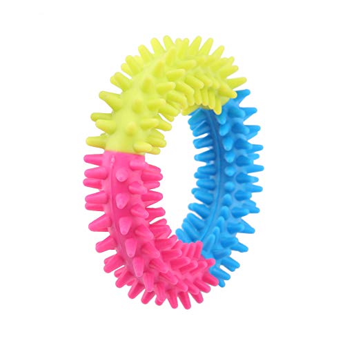 JOROBURO Puppy Teething Chew Toys, Cute Ring Shape Teeth Cleaning Toys, Outdoor Interactive Durable Small Pet Dog Toys Set for Aggressive Chewers Dental Teething Cleaning