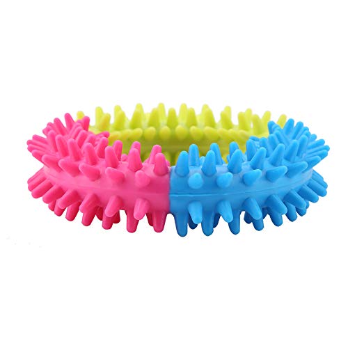 JOROBURO Puppy Teething Chew Toys, Cute Ring Shape Teeth Cleaning Toys, Outdoor Interactive Durable Small Pet Dog Toys Set for Aggressive Chewers Dental Teething Cleaning