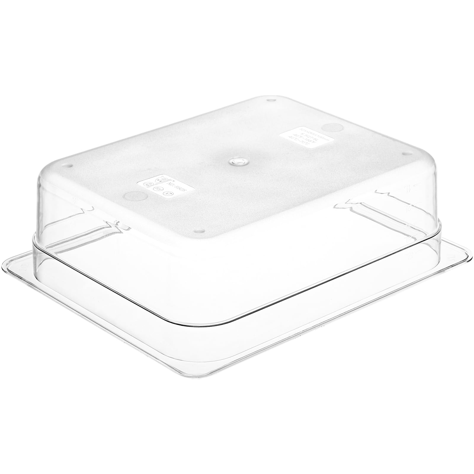 Bekith 2 Pack Clear Polycarbonate Food Pans with Lids, Half Size 4 Inch Deep, Stackable Plastic Food Pans for Commercial Kitchen Restaurant Food Prep, Freezer-Safe