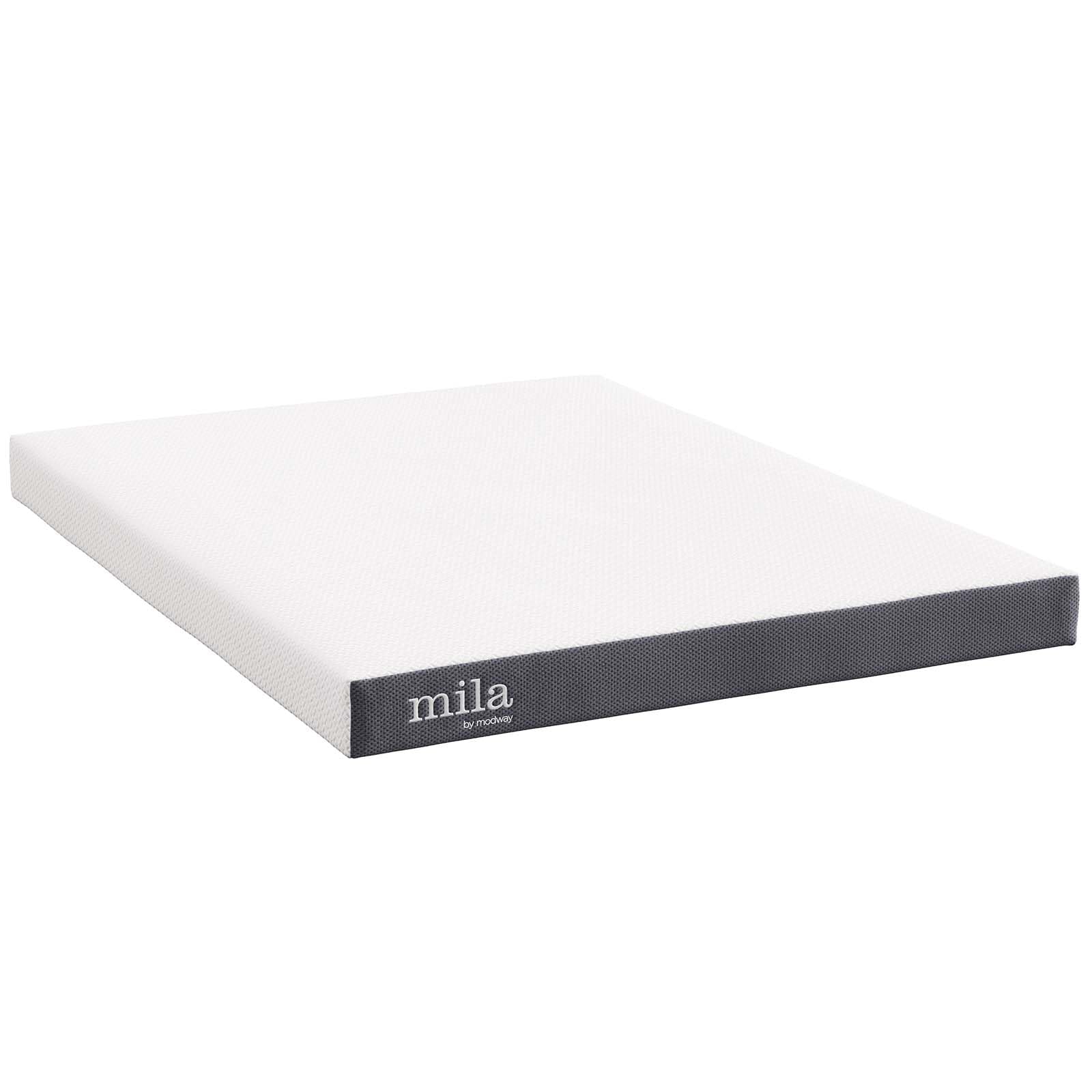 Modway MOD-7101-WHI Mila 5" Queen Mattress, White