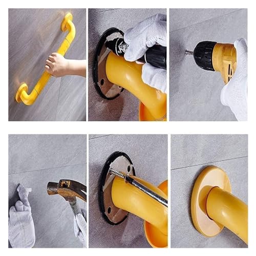 Grab Bar Bathroom Armrest Safety,Handrails,Shower Curved Support,Stainless Steel Bathtub Anti-Slip Handstairs Kitchen Auxiliary Straight Elderly Disab (Color : Natural, Size : 30Cm)