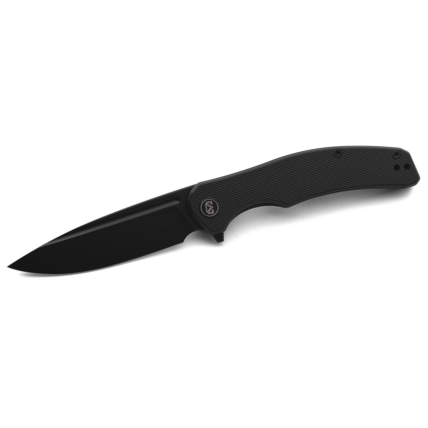 Miguron Knives M Velona Flipper Folding Knife 3.5" Small Version 14C28N Black PVD Blade Black G10 Handle Pocket Knife MGR-8003BKS