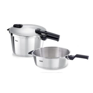 fissler vitaquick premium large size 2 piece set, 4.2 quart and 8.5 quart pressure cooker