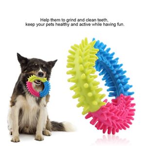 JOROBURO Puppy Teething Chew Toys, Cute Ring Shape Teeth Cleaning Toys, Outdoor Interactive Durable Small Pet Dog Toys Set for Aggressive Chewers Dental Teething Cleaning