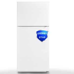 smeta 30'' top freezer refrigerator, top mount 21 cu. ft full size fridge for kitchen garage office, frost free, 66 inch