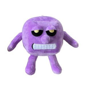 new pizza tower plush toy, soft and cute cartoon game characters stuffed figure pillow, collectible pizza tower plushies doll for boys girls birthday gifts (purple monster)