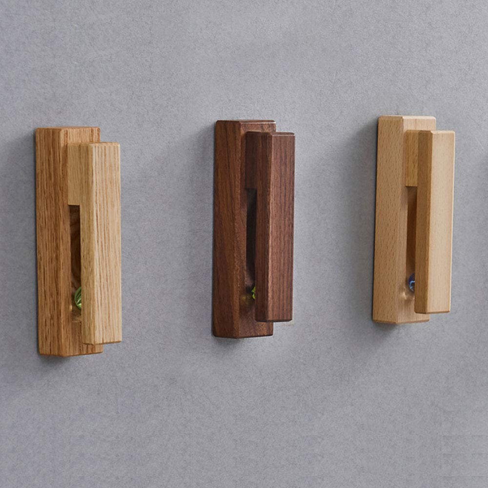 JUOPZKENN 1pcs Wood Towel Hooks Self Adhesive Vintage Towel Holder Wooden Wall Mounted Towel Racks for Bathroom and Kitchen Firmly Holds Towel(#1)