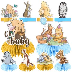 10pcs classic winnie centerpieces decorations, oh baby table decorations the pooh centerpieces for cute cartoon baby shower party decor